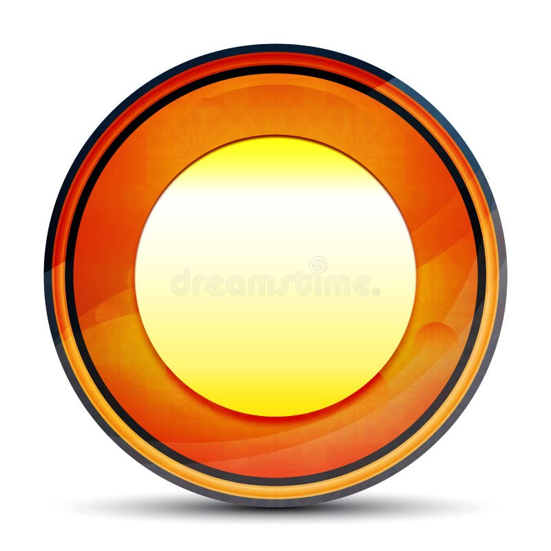 Record Icon Shiny Bright Orange Round Button Illustration Stock ...