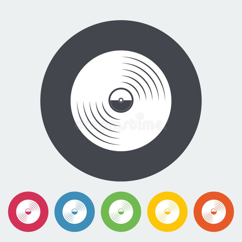 Record icon. stock vector. Illustration of circle, copy - 96778955