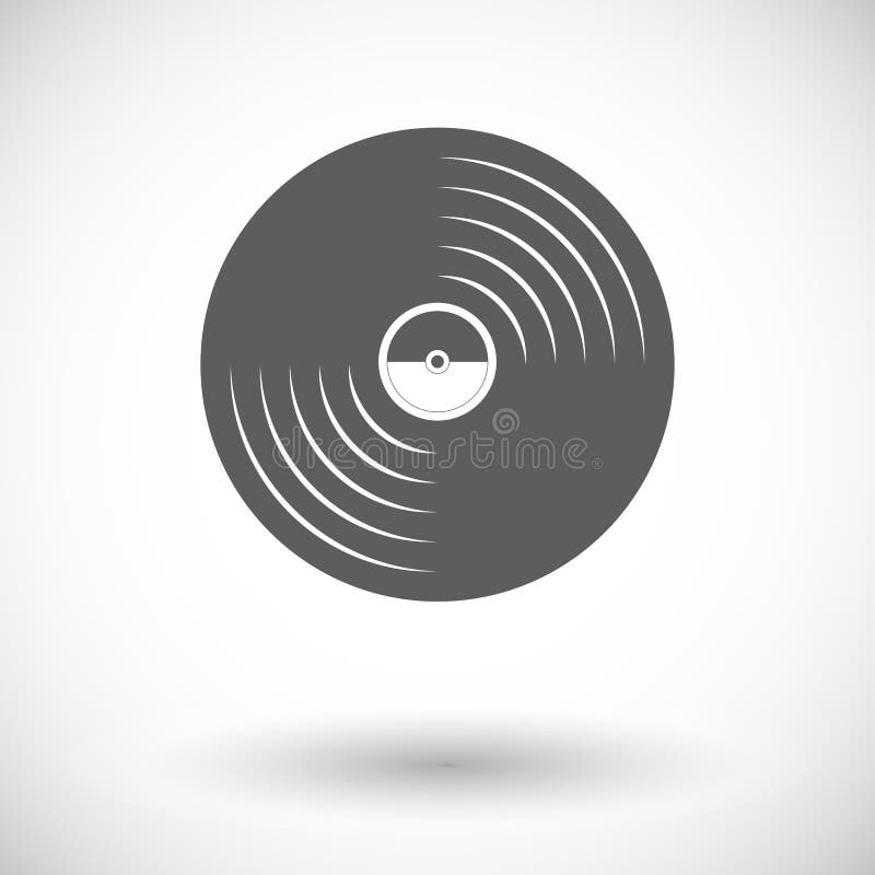 Record icon. stock vector. Illustration of retro, disk - 95786649