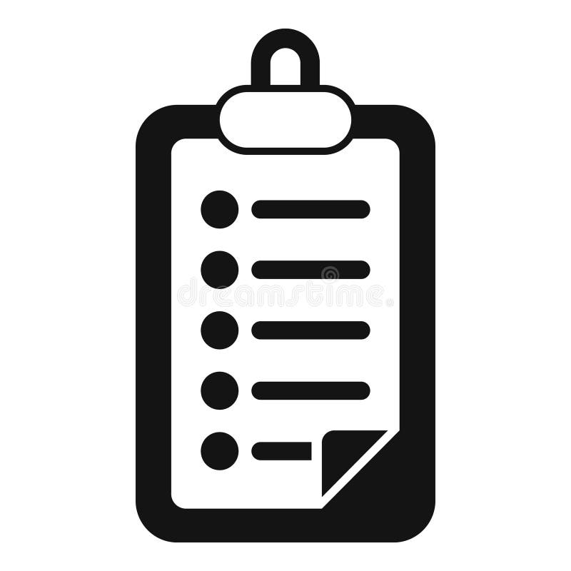 Record Keeping Clipboard Icon Simple Vector. Screen Plan Stock Vector ...