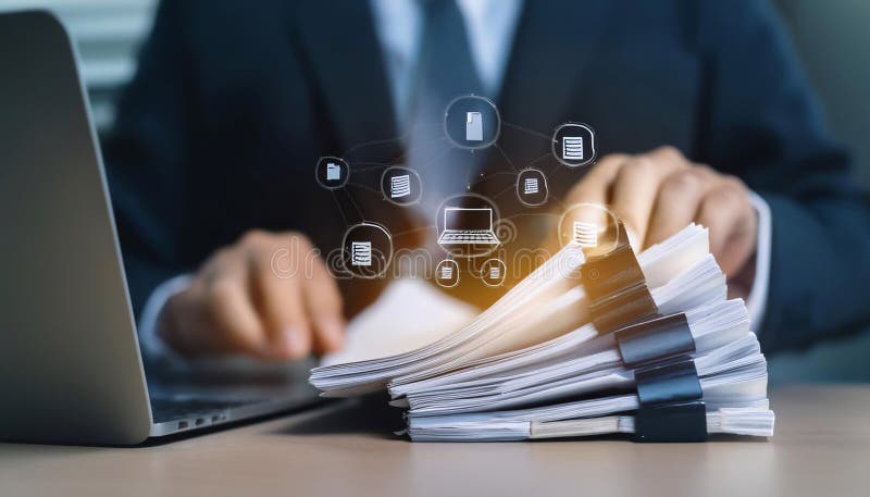 Record Keeping and Data Management, Featuring Symbols Like a File ...