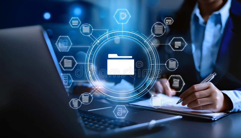 Record Keeping and Data Management, Featuring Symbols Like a File ...