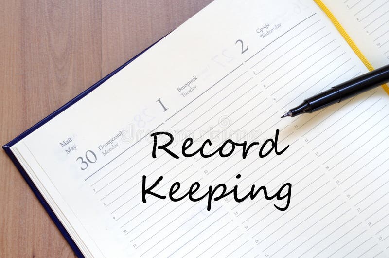 Record Keeping Write on Notebook Stock Photo - Image of license, care ... Record Keeping Write on Notebook Stock Photo - Image of license, care ...