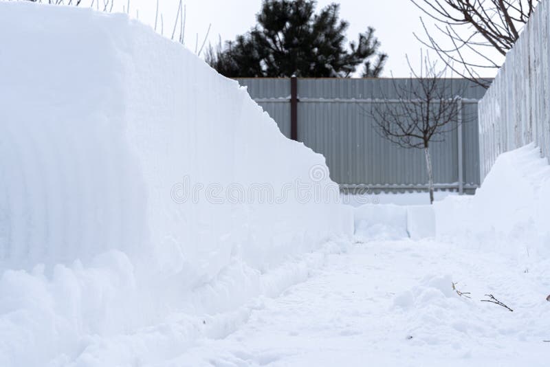 Record Level of Snowfall in Winter. Large High Level of Snow Stock ...