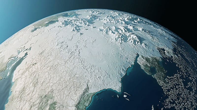 Record-Low Global Sea Ice Extent Stock Illustration - Illustration of ...