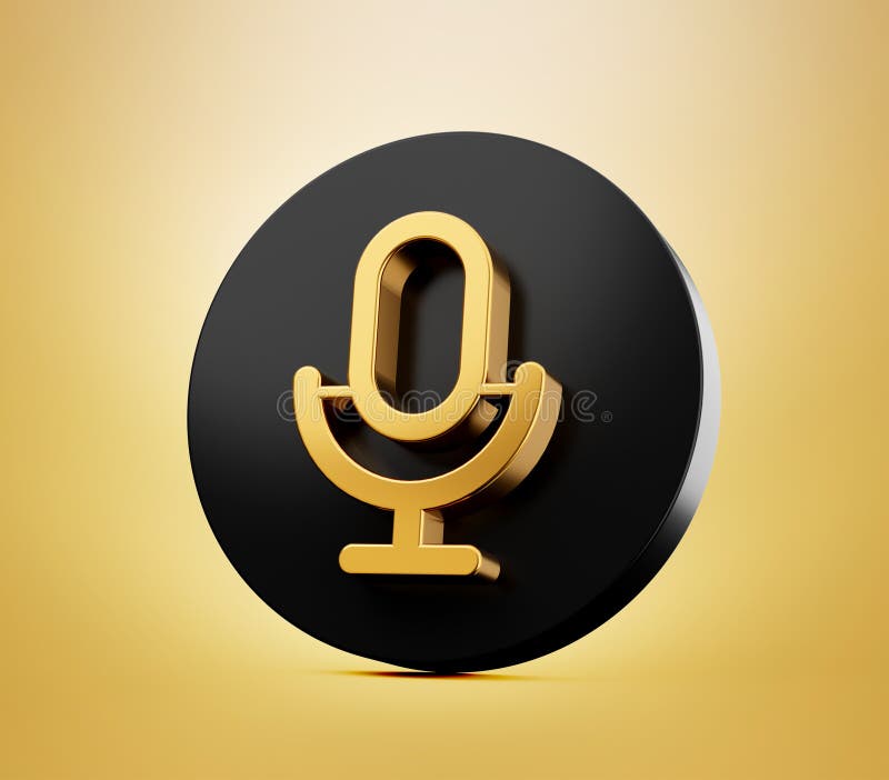Record Microphone 3d Icon. Symbol Microphone 3d Illustration Retro ...