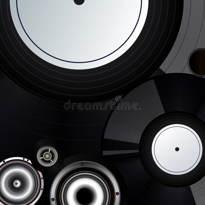 Vinyl records border stock vector. Illustration of graphic - 107634770