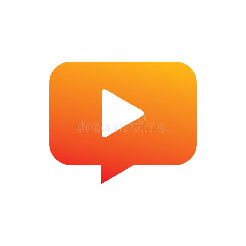 Play Record Color Chat Logo Design Stock Illustration - Illustration of ...