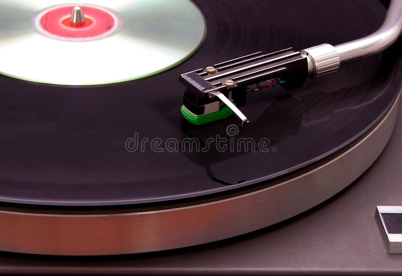 Record Player with CD stock image. Image of scratch, player - 4095273