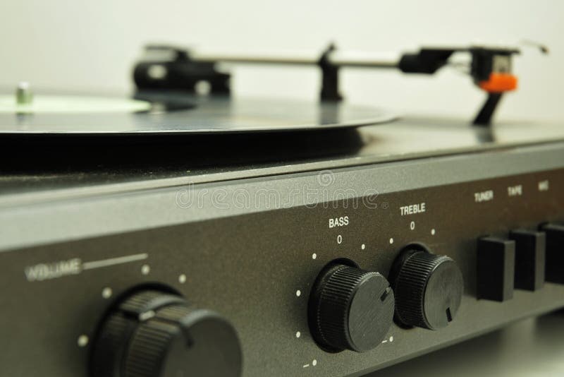 Record player controls stock image. Image of detail, knob - 18061187