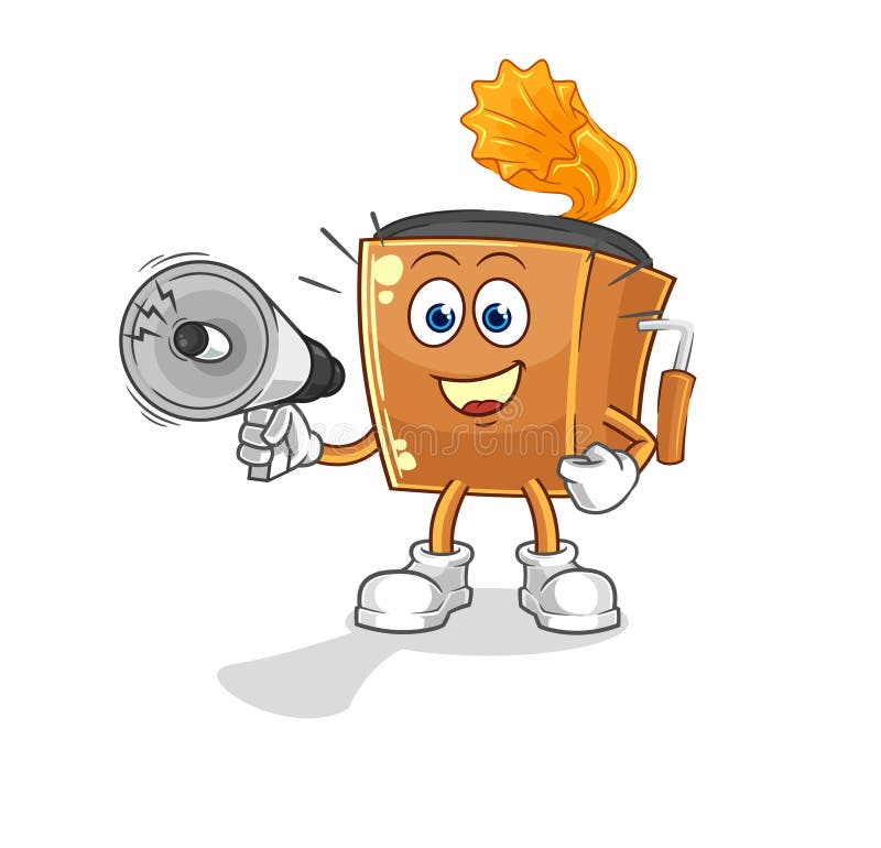 Record Player Holding Hand Loudspeakers Vector. Cartoon Character Stock ...