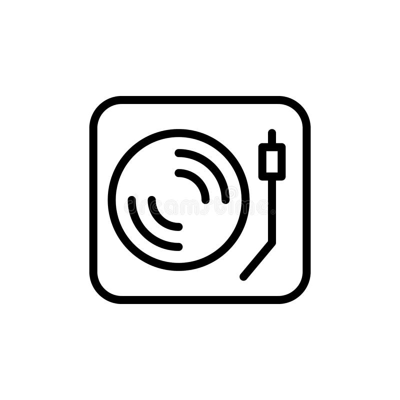 Record Player Icon. Simple Color with Outline Vector Elements of Rock N ...