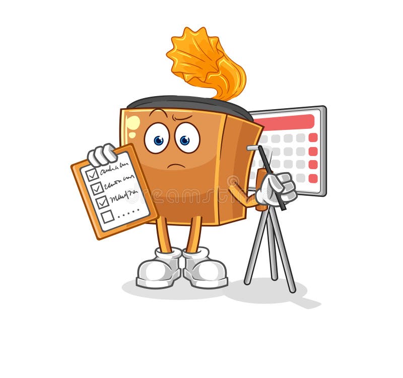 Record Player Schedule List Vector. Cartoon Character Stock Vector ...