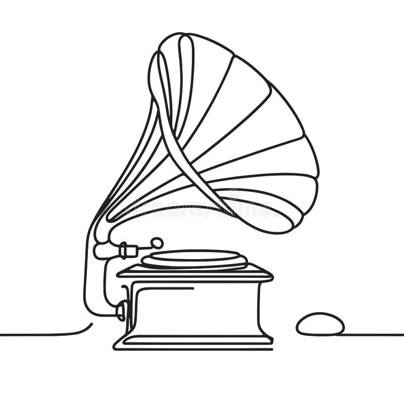 A Record Player with a Stylus on the Record Stock Image - Illustration ...