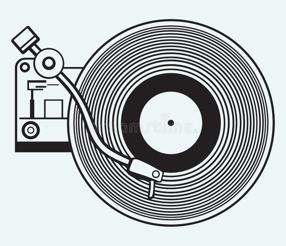 Record player vinyl record stock vector. Illustration of drawing - 37858922