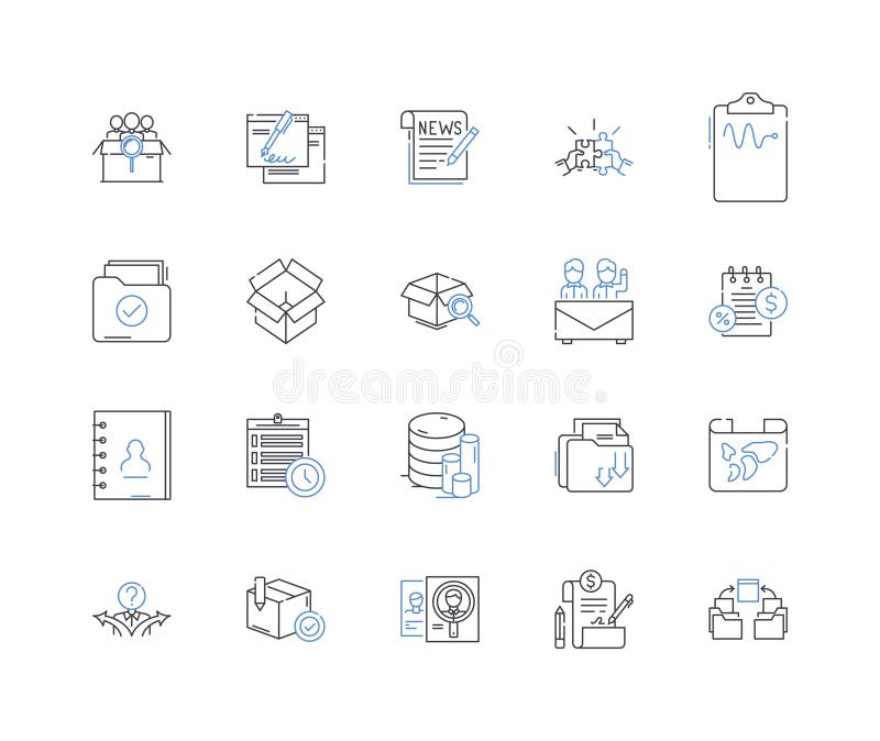 Record Retention Line Icons Collection. Retention, Storage, Archiving ... Record Retention Line Icons Collection. Retention, Storage, Archiving ...
