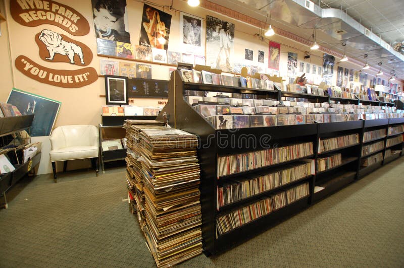 Record shop interior editorial photo. Image of record - 42623086