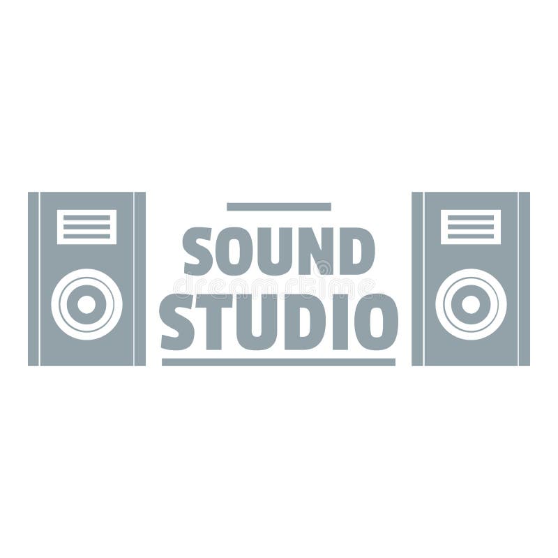 Record Sound Studio Logo, Simple Gray Style Stock Vector - Illustration ...