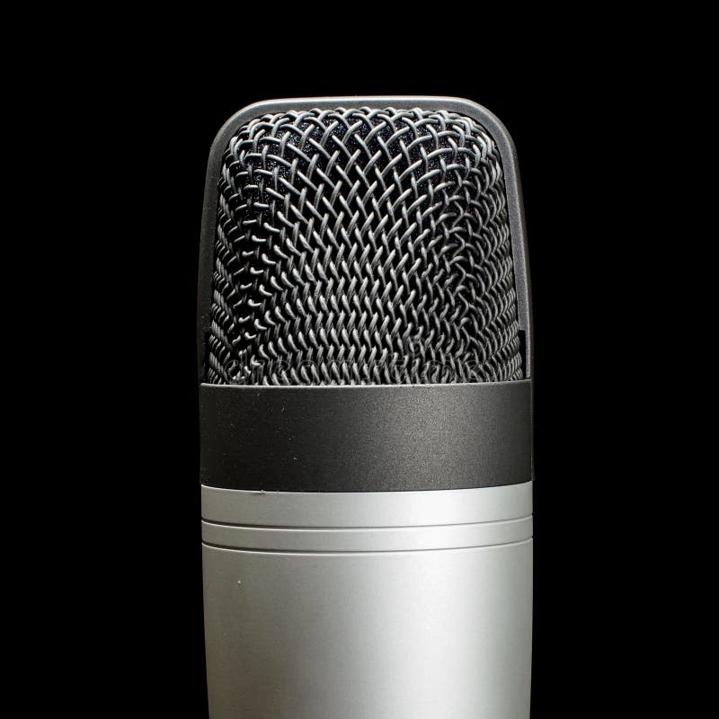 Record Studio Condenser Microphone Isolated Close Up Stock Image ...