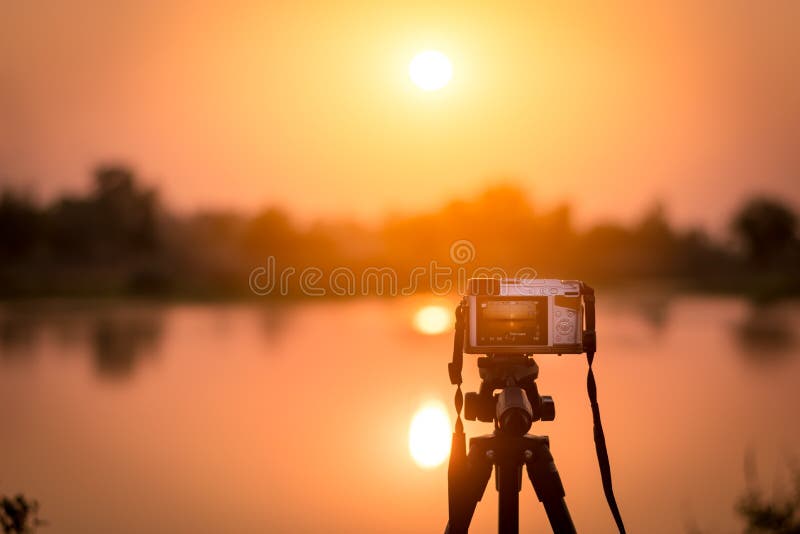 Record Time-lapse Video of the Sunset Stock Image - Image of vacation ...
