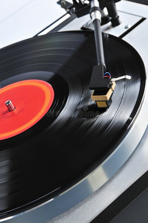 Record on turntable stock photo. Image of equipment, needle - 9262868