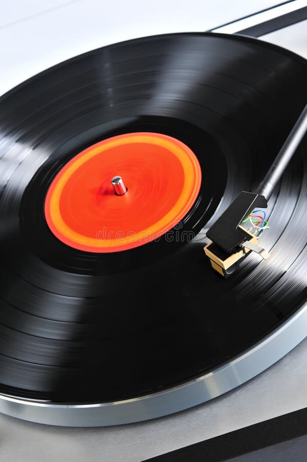 Record on turntable stock photo. Image of equipment, needle - 9262868