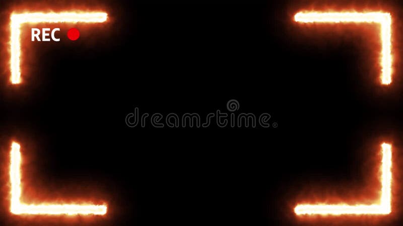 Record Video Camera with Fire Effect Template Stock Video - Video of ...