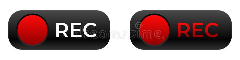 Record Video with Rec . Live Video Recording Icon. Stock Vector ...