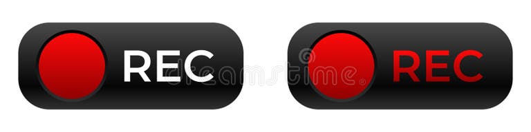 Record Video with Rec . Live Video Recording Icon. Stock Vector ...