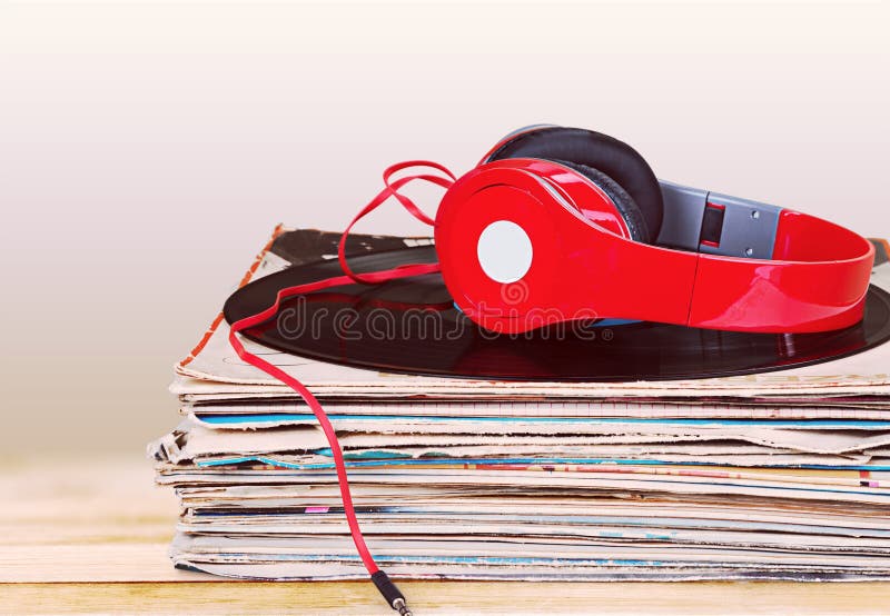 Record stock photo. Image of scratch, stack, equipment - 119383048