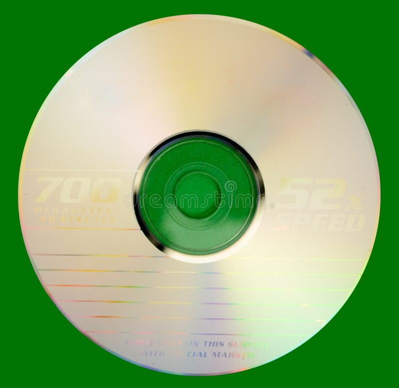Recordable CD Compact Disc for Home and Professionell Use on Green ...