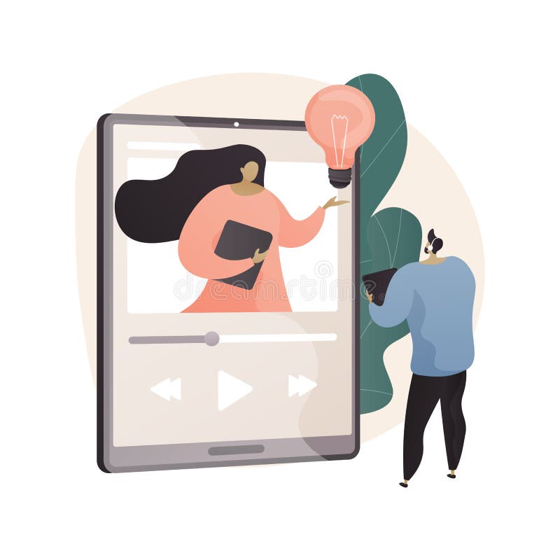 Recorded Classes App Interface Template. Stock Vector - Illustration of ...