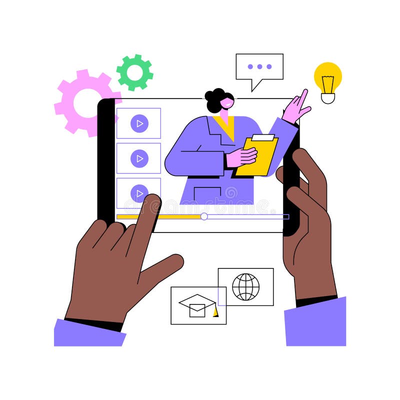 Recorded Classes Abstract Concept Vector Illustration. Stock Vector ...