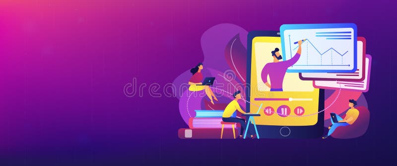 Recorded Classes Header or Footer Banner. Stock Vector - Illustration ...