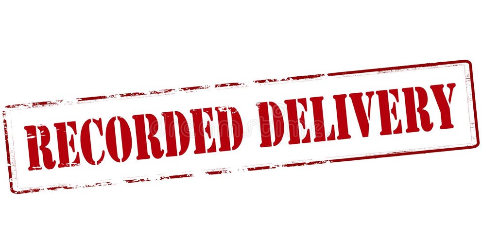 Recorded delivery stock illustration. Illustration of recorded - 82273198