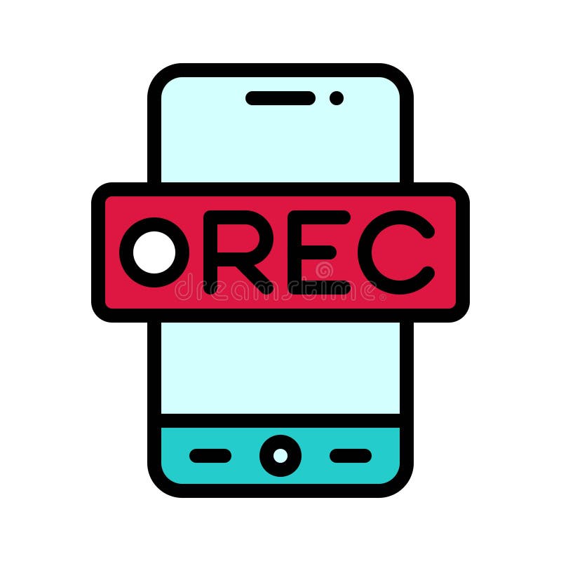 Recorder App Icon, Mobile Application Vector Illustration Stock Vector ...