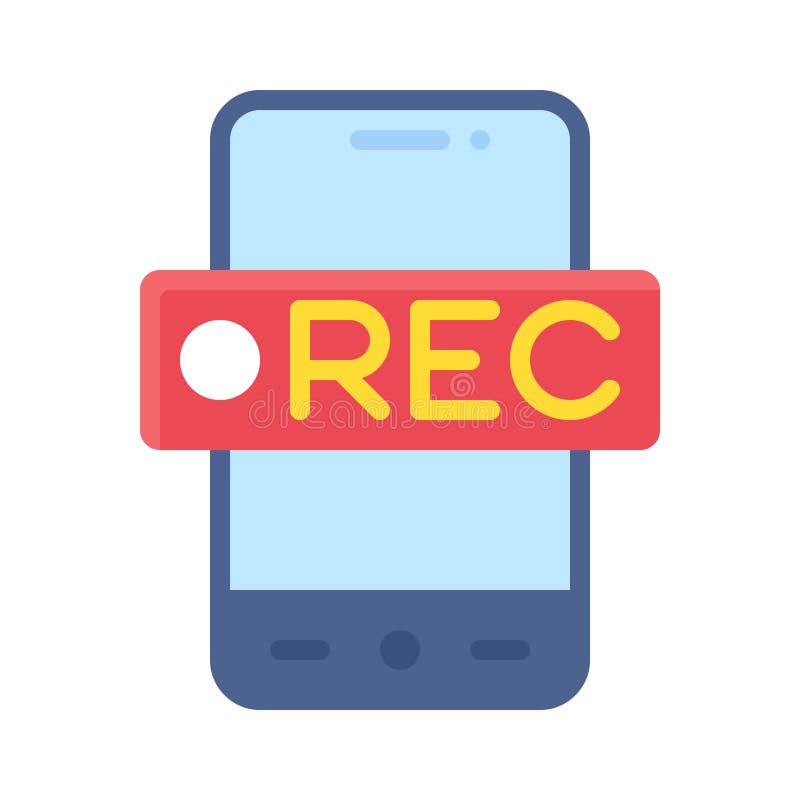 Recorder App Icon, Mobile Application Vector Illustration Stock Vector ...