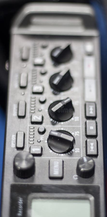 Recorder Control Panel Close-up Stock Image - Image of radio, board ...
