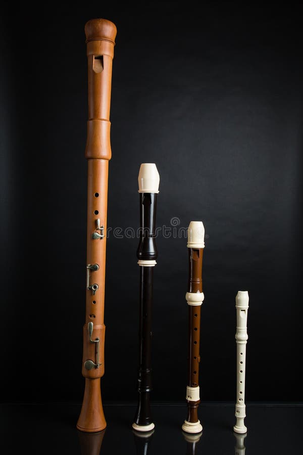 Recorder Family stock image. Image of alto, soprano, black - 37440775