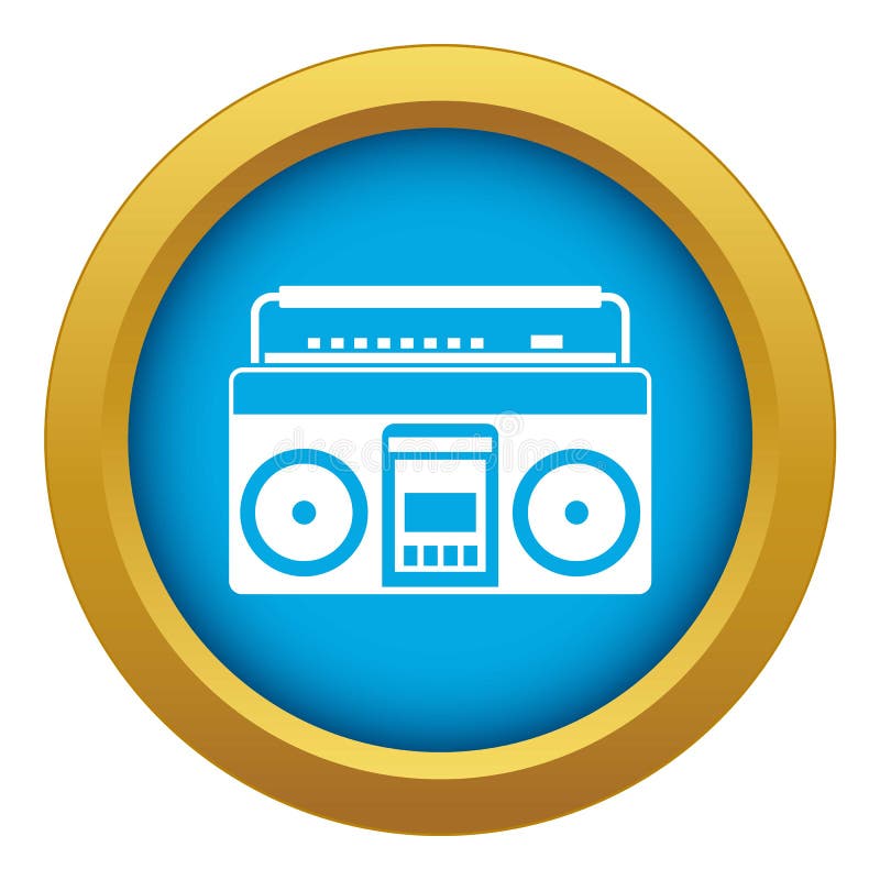 Recorder Icon Blue Vector Isolated Stock Vector - Illustration of 1980 ...