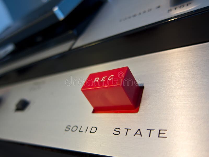 Recording Button closeup stock image. Image of sound - 26478545