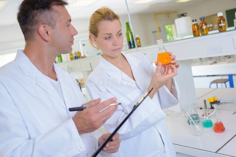 Recording the Experiment Result Stock Image - Image of information ...