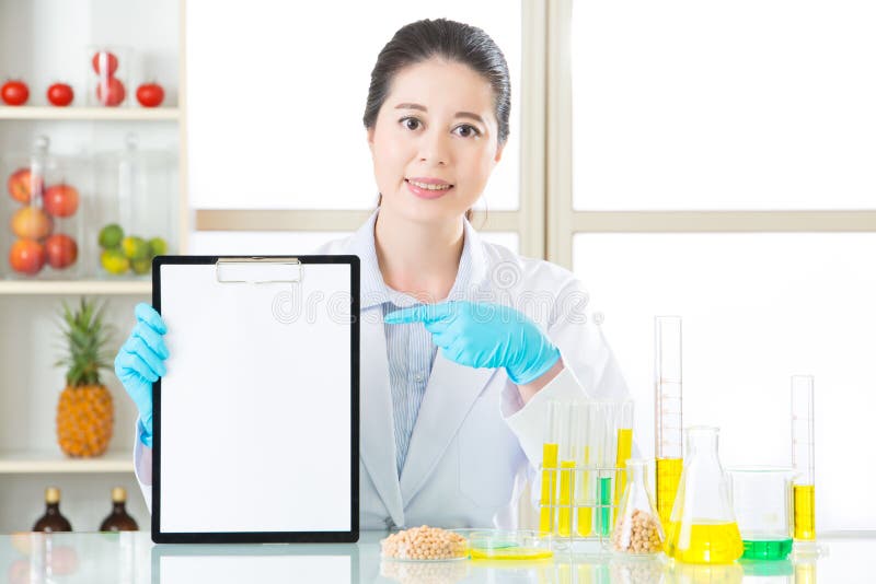 Recording Genetic Modification Data Point Blank Clipboard Stock Photo ...