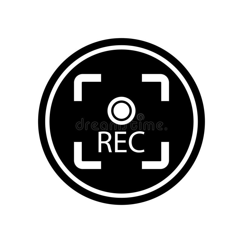 Recording icon vector stock vector. Illustration of camera - 289538233