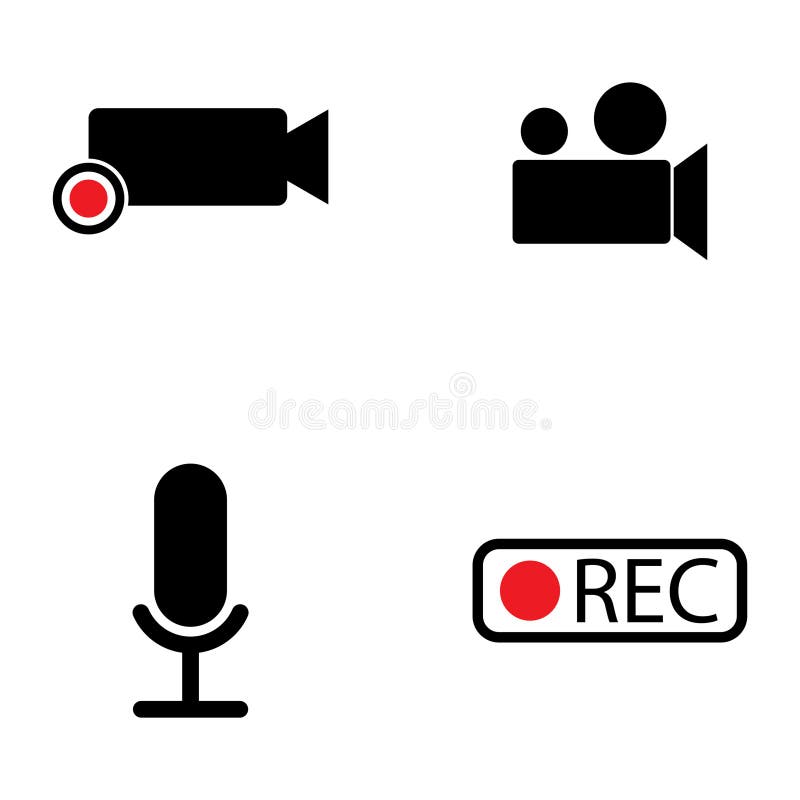 Recording icon vector stock vector. Illustration of mobile - 289538453
