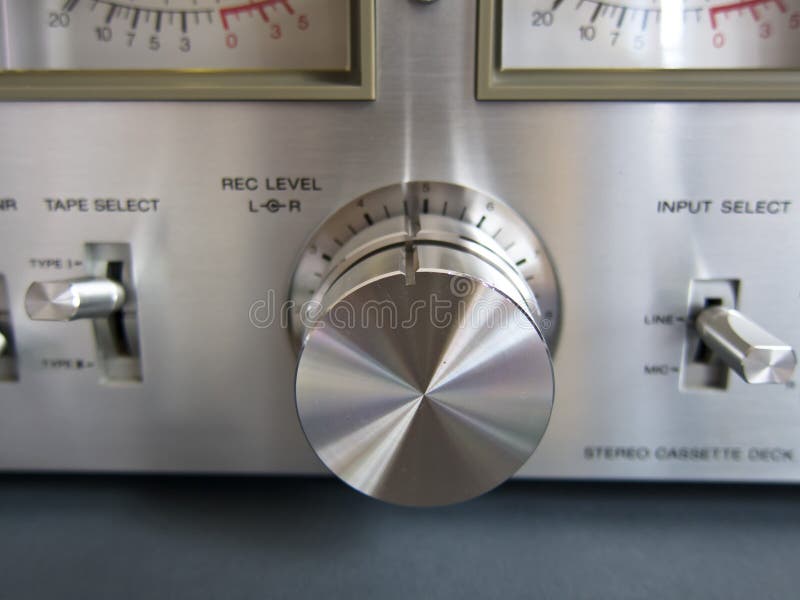 Recording Level Knob Closeup Stock Photo - Image of stereo, hifi: 26478532