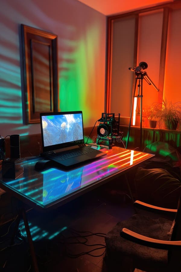 Recording Light Sign Glowing during a Webinar Stock Illustration ...