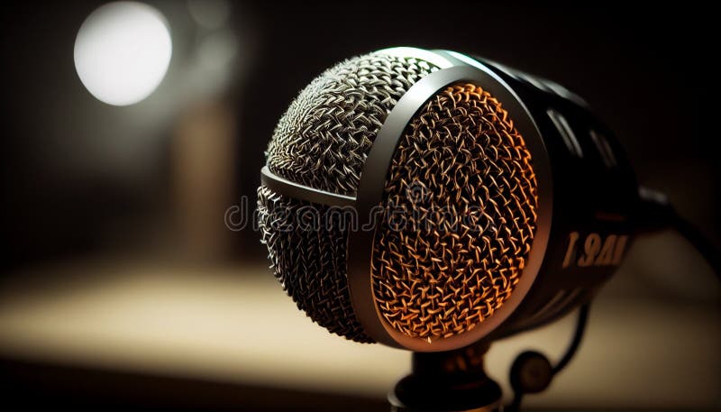 Recording Microphone Ai Generated Stock Image - Image of music ...
