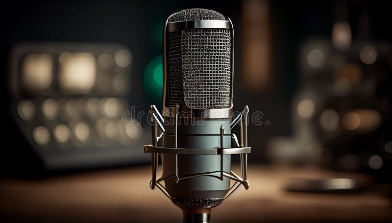 Recording Microphone Ai Generated Stock Image - Image of microphone ...