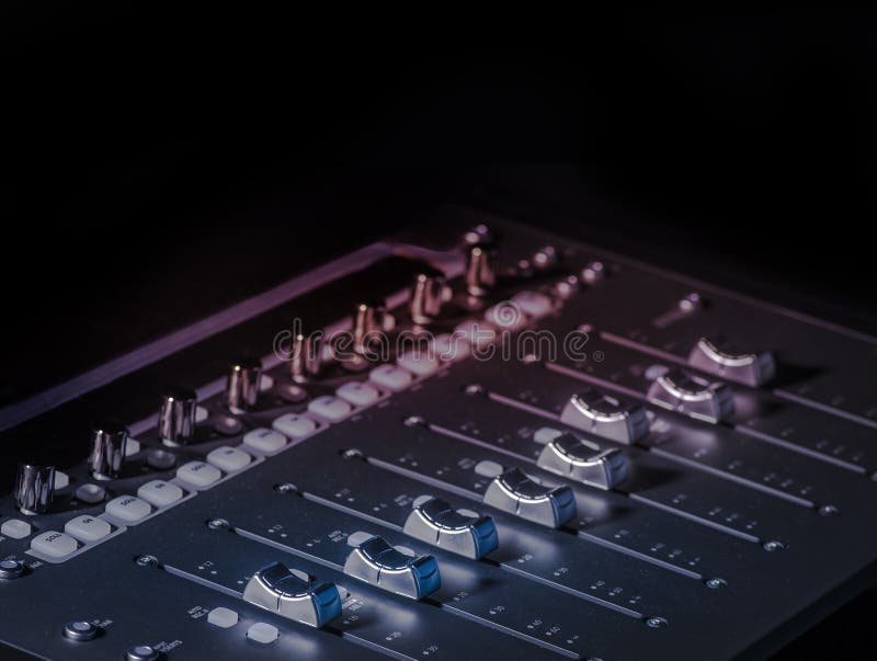 Recording Music Sound Studio Sliders Stock Image - Image of digital ...